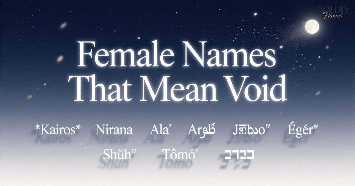 540+ Names That Mean Void with Their Origin and Meanings