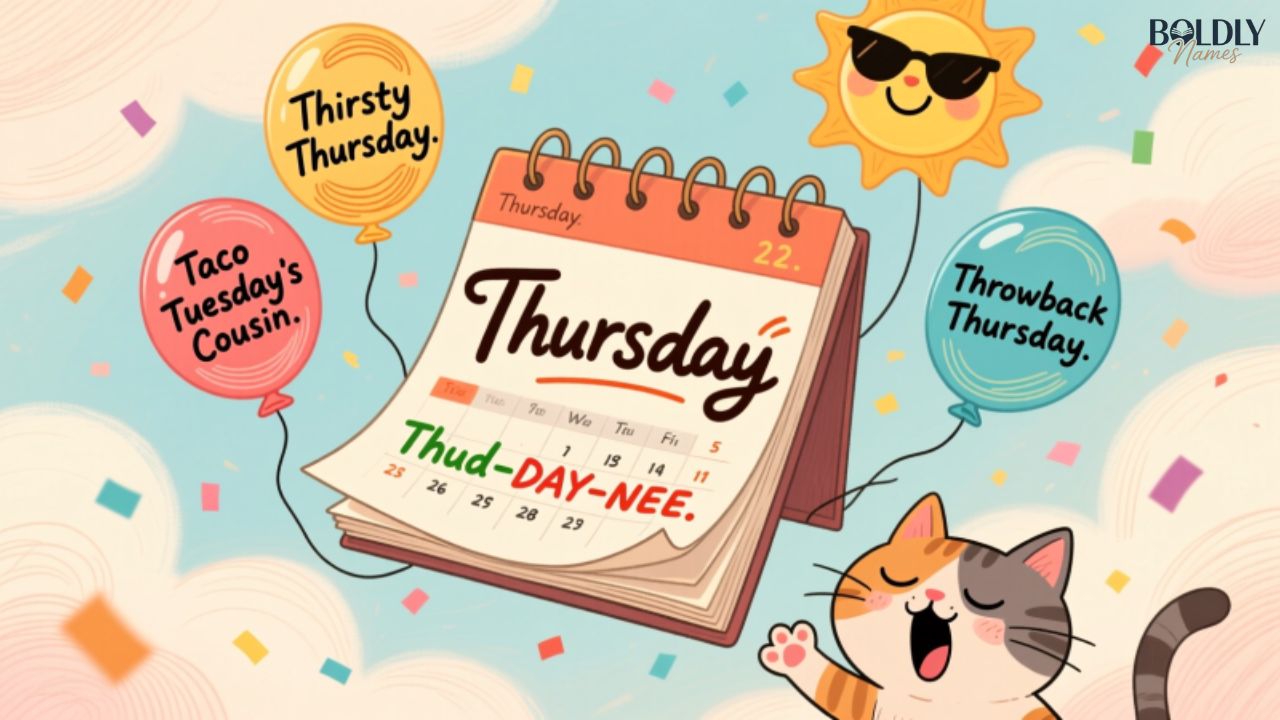 900 Hilarious Funny Names for the Days of the Week Ideas